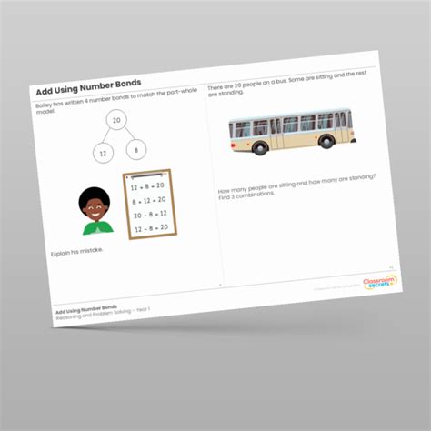 Year 1 Add Using Number Bonds Reasoning And Problem Solving Resource Classroom Secrets