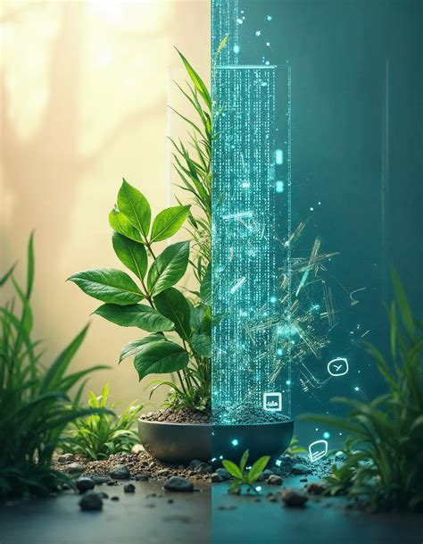 Nature And Technology Aesthetic Green Technology Wallpaper
