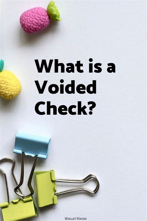 What Is A Voided Check