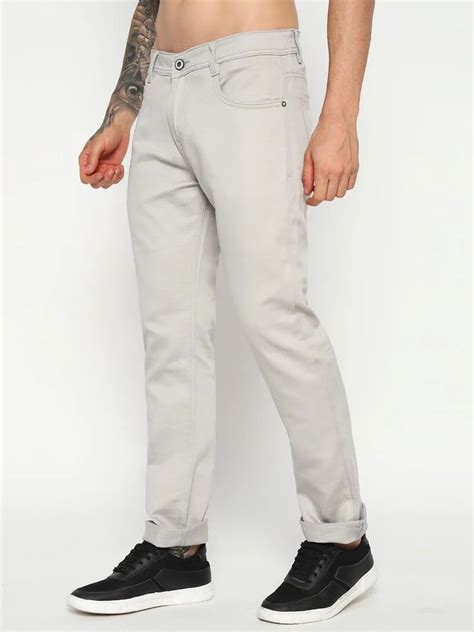 Casual Wear Plain Cotton Regular Fit Light Cream Jeans At ₹ 549piece