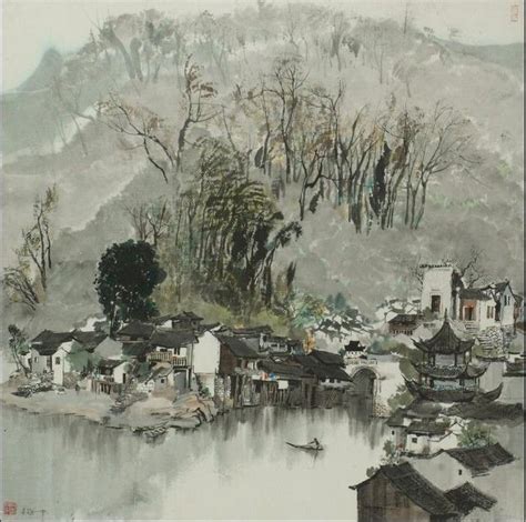 現代畫家吳冠中作品欣賞 每日頭條