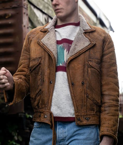 Sex Education Connor Swindells Adam Brown Leather Jacket