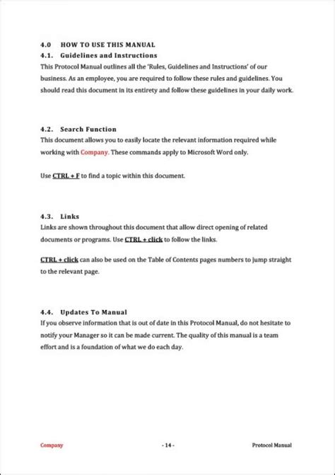 Protocol Template Word