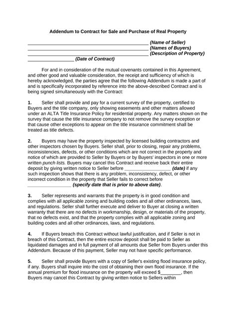 Addendum Purchase Real Property Complete With Ease Airslate Signnow