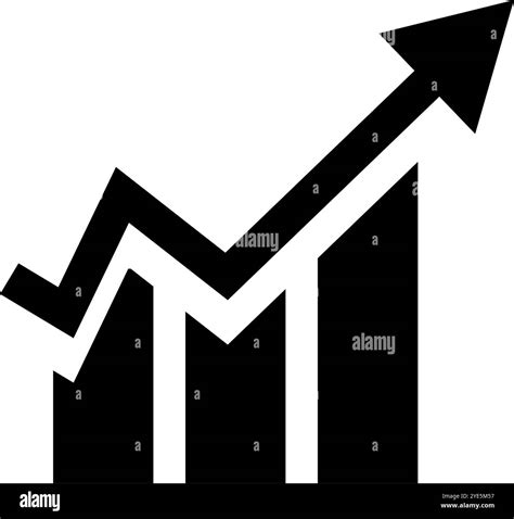 Rapidly Increasing Bar Graph Silhouette Icon Editable Vector Stock