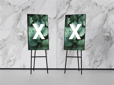 사무실 플립 차트 모형 프리미엄 Psd 파일