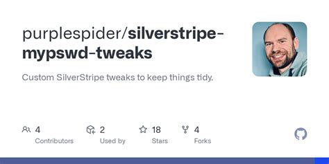 GitHub Purplespider Silverstripe Mypswd Tweaks Custom SilverStripe