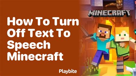 How To Turn Off Text To Speech In Minecraft Playbite