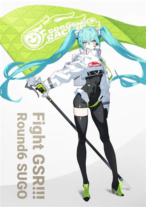 Hatsune Miku Racing Miku And Racing Miku Vocaloid And More Drawn By Neco Danbooru