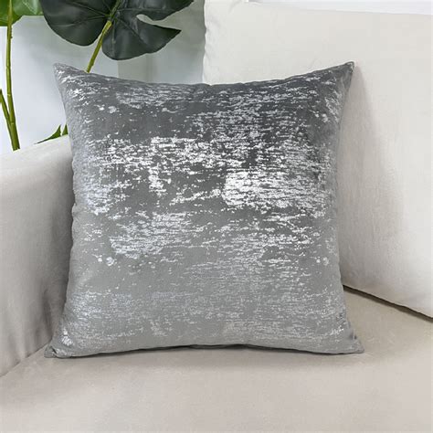 Badu Bg Гореща продажба на сиво фолио с квадратна кадифена калъфка за възглавница Сребърна
