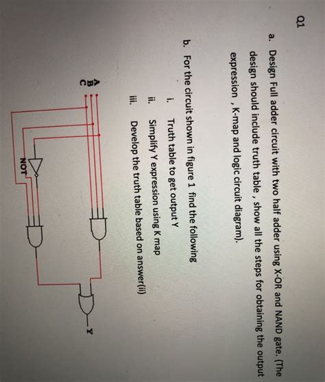 Solved Q A Design Full Adder Circuit With Two Half Adder Chegg