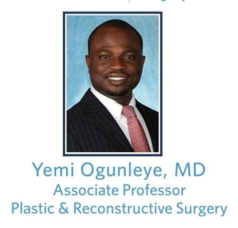 Yemi Ogunleye Md Promoted To Associate Professor Department Of Surgery