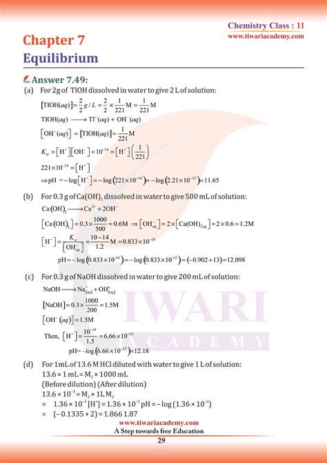Ncert Solutions For Class 11 Chemistry Chapter 7 Equilibrium