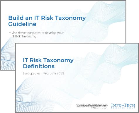 Build An It Risk Taxonomy Info Tech Research Group