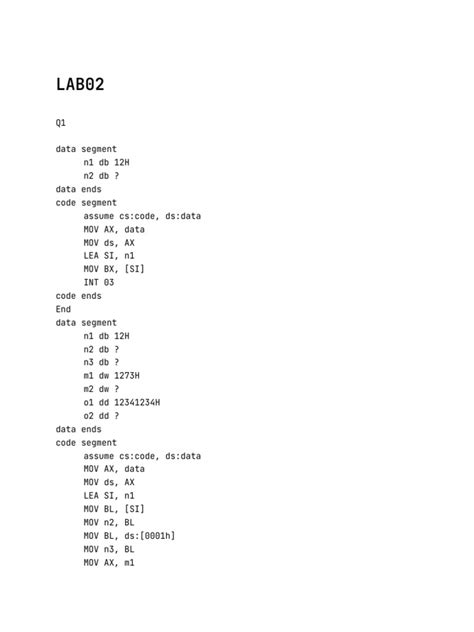 Mfp Codes Pdf Assembly Language String Computer Science