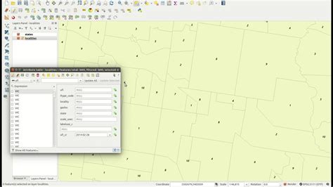 Demonstration Of Qgis 216 Multi Feature Attribute Editing Youtube