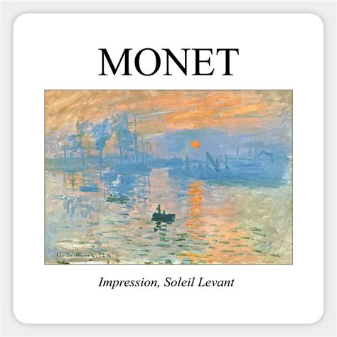 Impression Sunrise Claude Monet Sticker Claude Monet Claude