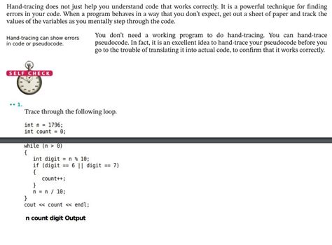Solved 4 2 Problem Solving Hand Tracing Hand Tracing Is A