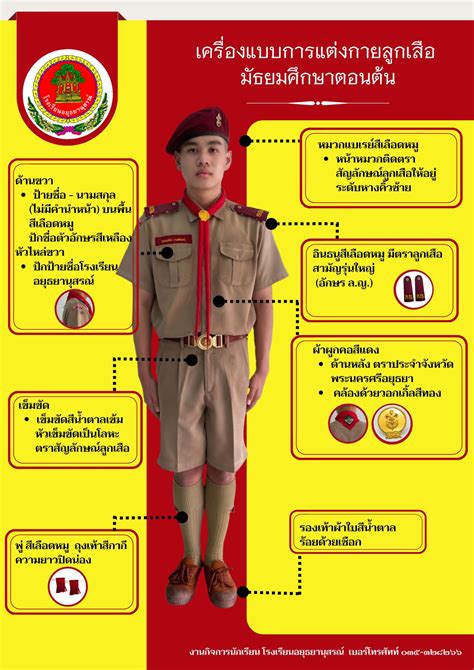 การแต่งกายของนักเรี งานประชาสัมพันธ์ โรงเรียนอยุธยานุสรณ์