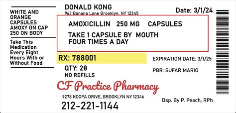 What Information Should Prescription Labels Include