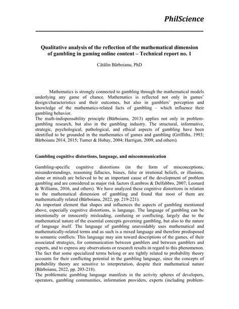 Pdf Qualitative Analysis Of The Reflection Of The Mathematical