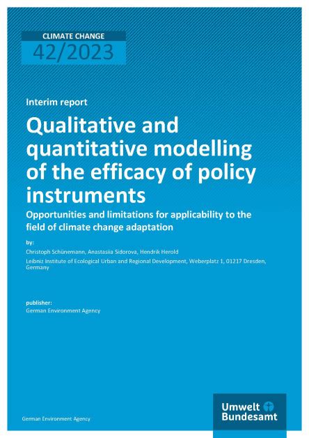 Qualitative And Quantitative Modelling Of The Efficacy Of Policy