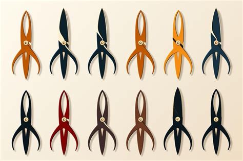 Premium Ai Image Flat Design Of Design A Set Of Flatstyle Scissors Ai Generated