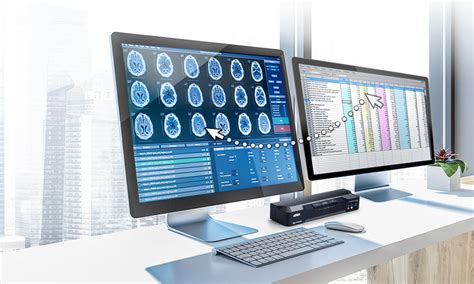 2 Port 4k Displayport Dual Display Mini Matrix Boundless Kvm Switch Cm1942 Aten Desktop Kvm