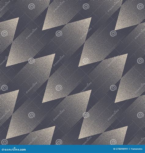 Checkered Chevron Geometric Seamless Pattern Vector Dot Work Abstract Background Stock Vector