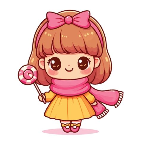 Cute Girl Vector Premium Ai Generated Vector