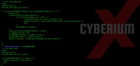 HackTheBox Clicker CyberiumX