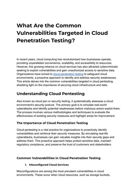 Ppt What Are The Common Vulnerabilities Targeted In Cloud Penetration
