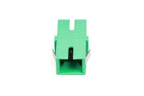 FTTH SC APC Optical Fiber Adapter Single Mode Simplex Flangeless Spring Optical