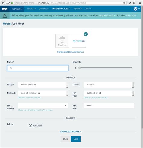 Creating The Swarm Cluster Smartsdk Guided Tour