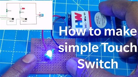 how to make a touch switch using the transistor bc547 transistors touch switch