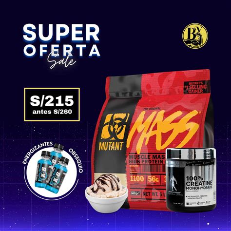 Super Oferta Mutant Mass 100 Creatine Monohydrate Buena Vida Más