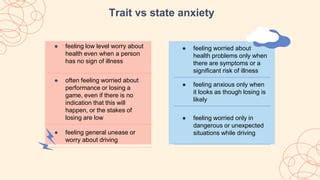 Anxiety As A Trait Pptx