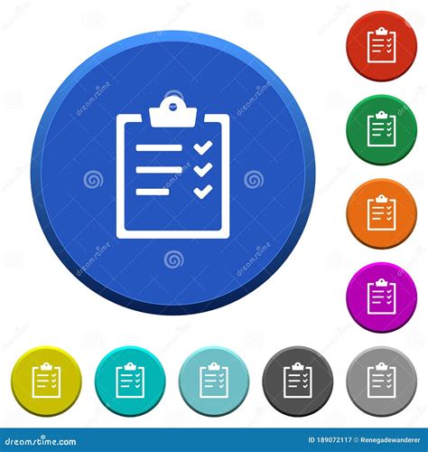 Task List Beveled Buttons Stock Vector Illustration Of Shoppinglist