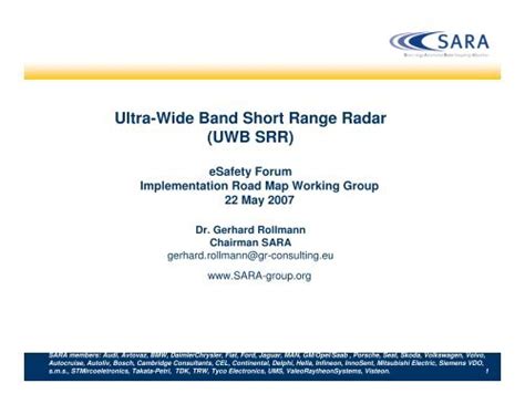 Ultra Wide Band Short Range Radar Uwb Srr