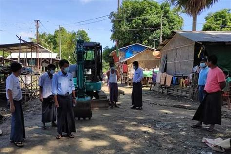 သရက်မြို့၌ ဒေသဖွံ့ဖြိုးရေး ရန်ပုံငွေဖြင့်ဆောင်ရွက်မည့် ကွန်ကရစ်လမ်း နေရာတိုင်းတာနေမှု လုပ်ငန်းမ