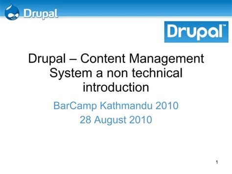 Drupal A Non Technical Introduction Ppt