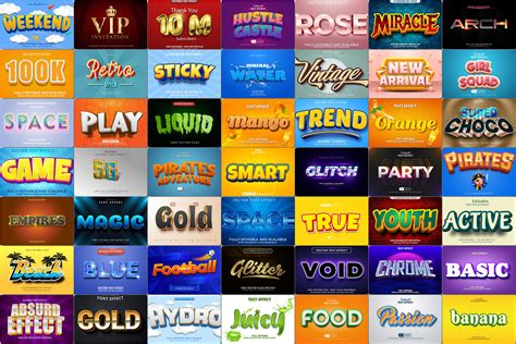 100 Premium Vector Text Effects 3d Eps Illustration Template Filtergrade