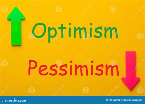 Optimism Pessimism Concept Stock Illustration Illustration Of