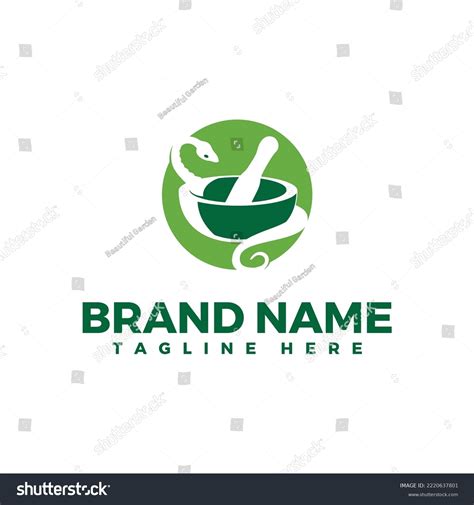 Pharmaceutical Company Logo Snake Medicine Holder Stock Vector Royalty