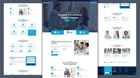 Startup Website Template Design Free Download FreeWebsiteCreate