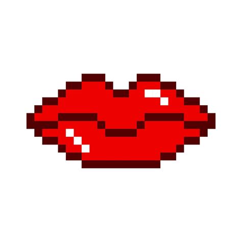 Red Lips Pixel Art Vector 23544044 Vector Art At Vecteezy