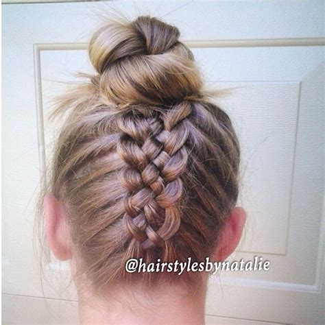 Upside Down Five Stranded Dutch Braid With A Messy Bun Dutch Braid Hair Styles Braid Styles