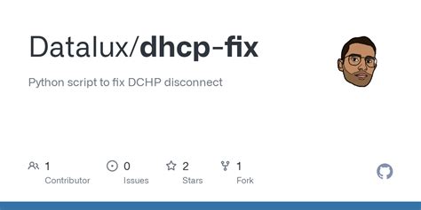 Github Datalux Dhcp Fix Python Script To Fix Dchp Disconnect