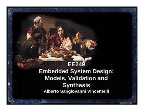 Pdf Ee249 Embedded System Design Models Design2010lectures