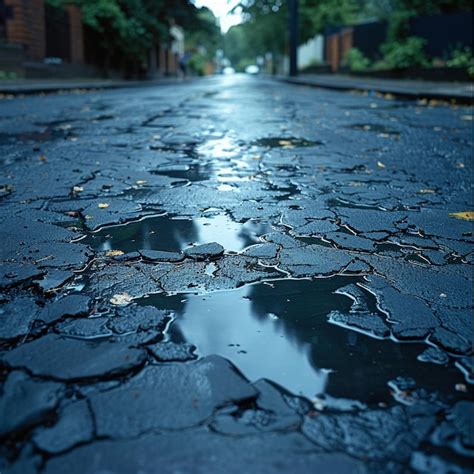 Premium Photo Wet Asphalt After Rain With Reflections
